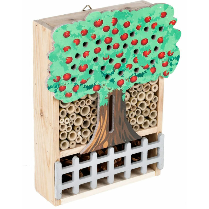 Casa para Insectos con Techo Metálico, Madera-Metal, Azul, 48.5 x 24 x ...